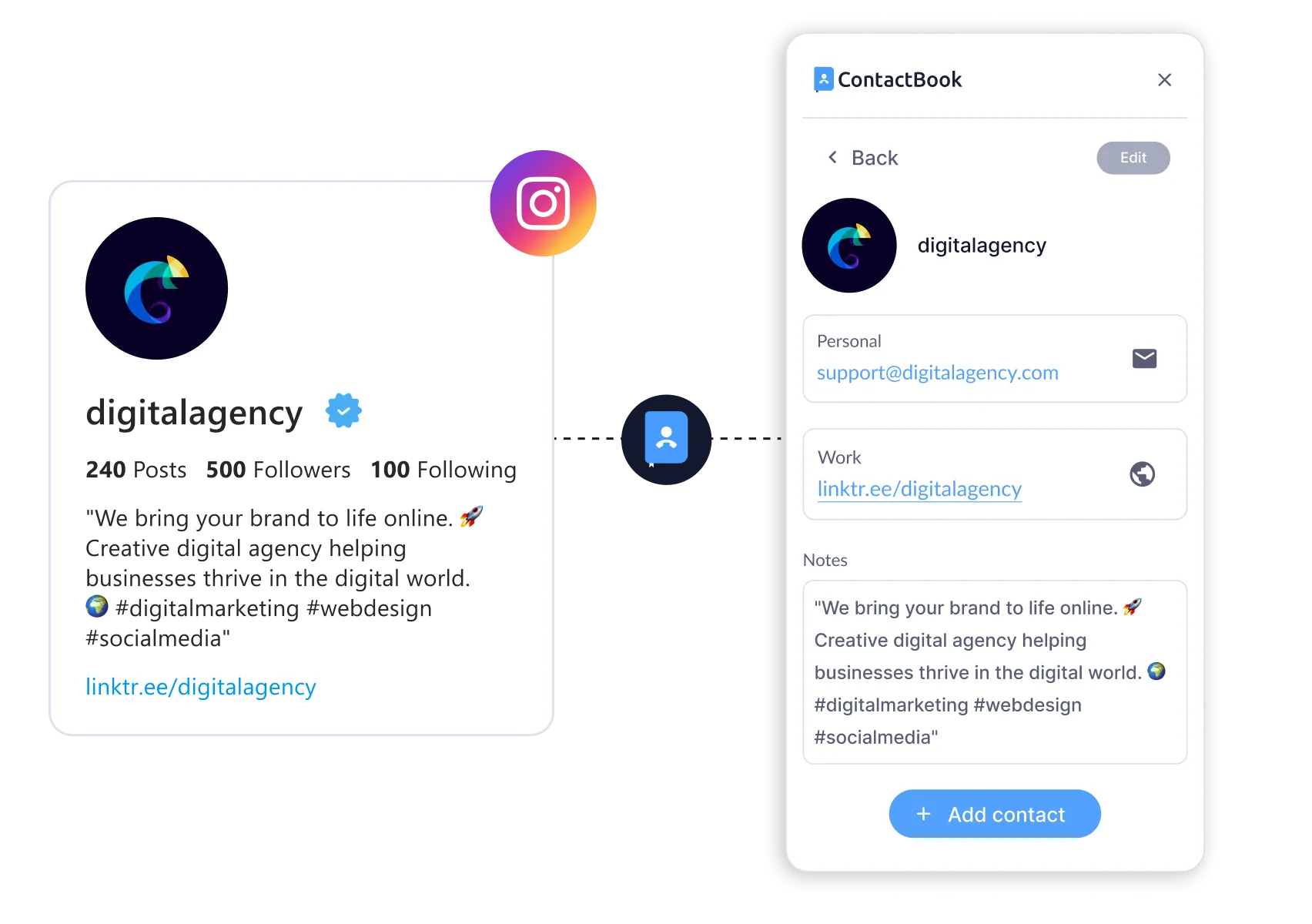 Export contact data from LinkedIn using Chrome Extension | ContactBook
